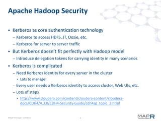 Securing Hadoop Mapr Technologies Ppt
