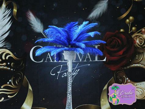 Royal Blue Feather Centerpieces Ostrich Eiffel Tower Centerpiece Regal