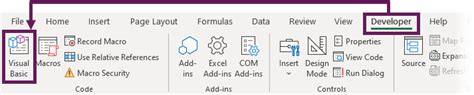 Developer Visual Basic Excel Off The Grid