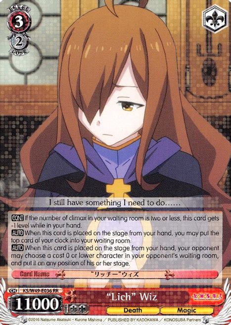 Lich Wiz Konosuba Weiss Schwarz