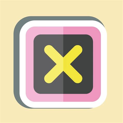 Premium Vector Sticker Delete Button Related To Delete Symbol Simple