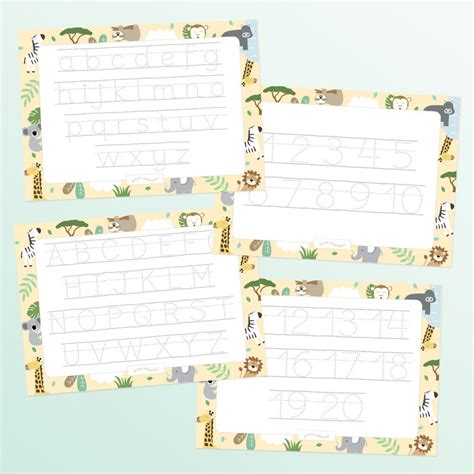 Letters And Numbers Writing Mats