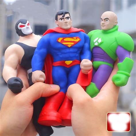 Superhero Soft Rubber Stretchable Toy Dc Superman Batman Doll Lala