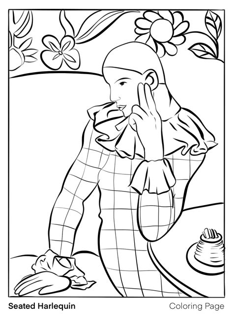 Three Musicians Picasso Coloring Pages