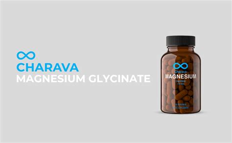 Charava Magnesium Glycinate 500mg High Strength 60 Capsules 100mg