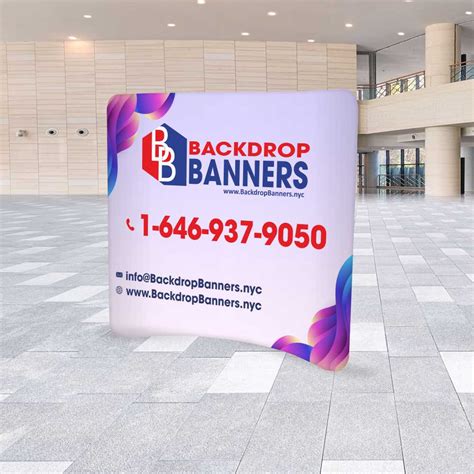 8 Ft Curve Tension Fabric Display Nyc Trade Show Display Banner