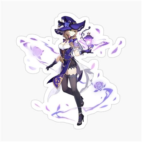 Genshin Impact Lisa Official Character Wish Gacha Splash Art Sticker For Sale By Krimsy