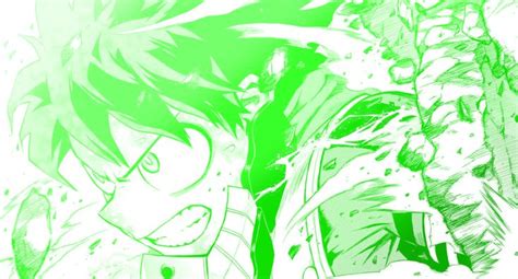 Izuku Deku” Midoriya Manga Panel Hero Green Color
