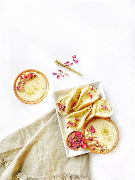 Coconut Rose Rabri Cream Pudding