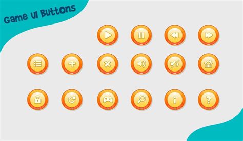 User Interface Button Design Set Game Design Buttons Vector Art At Vecteezy