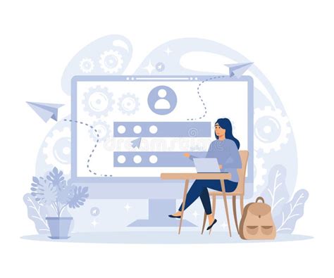 Online Class Meet Vector Concept Male Young School Teacher Stock Vector Illustration Of