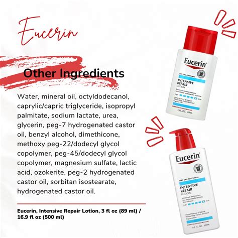 Eucerin Intensive Repair Lotion Dry Skin Alpha Hydroxy And Natural Moisturizing 3 Fl Oz 89 Ml