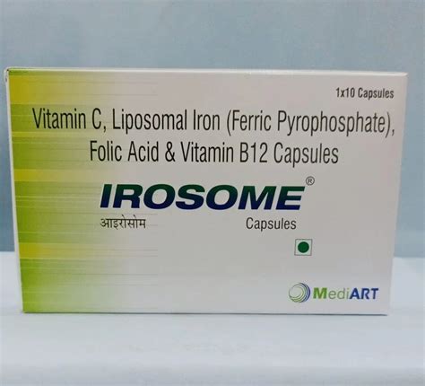 Vitamin C Liposomal Iron Ferric Pyrophosphate Folic Acid Vitamin B12