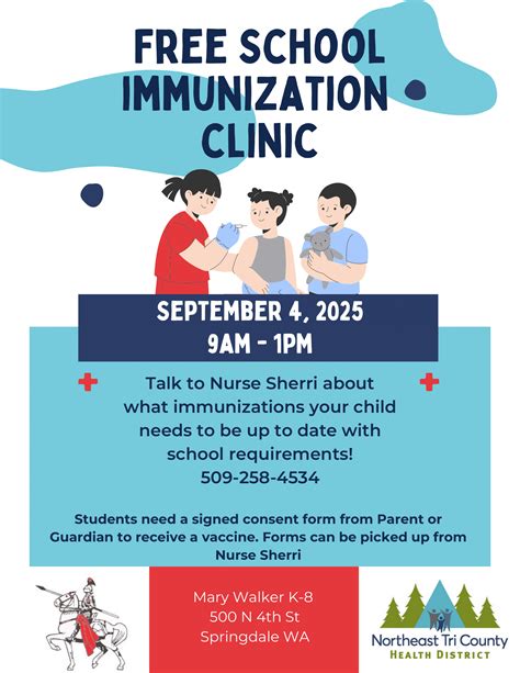 Free School Immunization Clinic Mary Walker School District 207