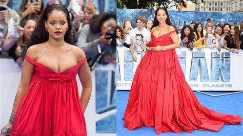 Rihanna Wows In Red Gown On Valerian Carpet And Nearly Breaks Internet