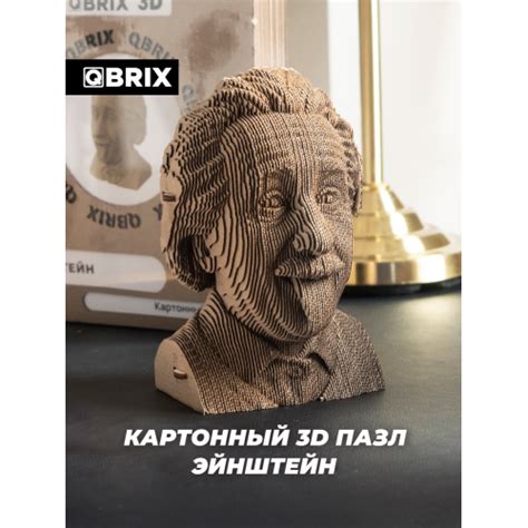 3D конструктор из картона Эйнштейн / 3Д пазл QBRIX