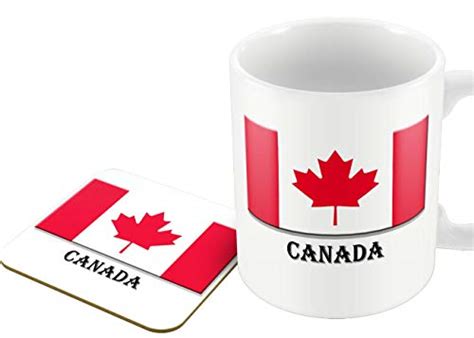 Mug And Coaster Showing The Flag Of Canada Victorian Print