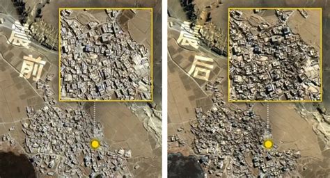 西藏強震 「吉林一號」衛星照曝前後變化