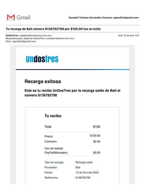 Tu Recarga De Bait Número 8136792798 Por 10000 Fue Un Éxito Pdf