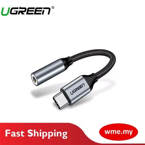 Ugreen Usb Type C To Mm Female Cable Cm Gray Shopee Malaysia