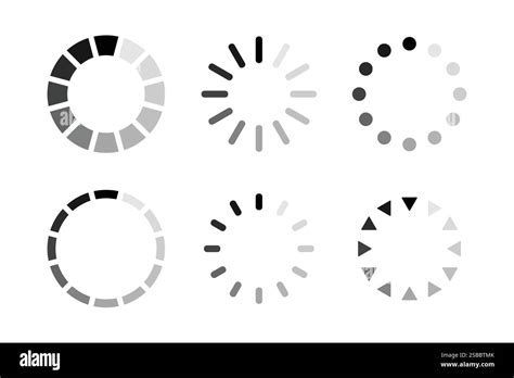 Loading Vector Set Isolated On White Background Stock Vector Image