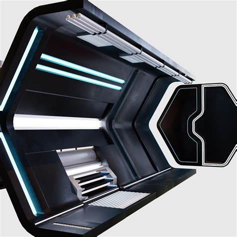 Artstation Sci Fi Corridor Set Of Five Resources