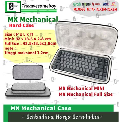 Jual Logitech MX Mechanical Mini Full Size Keyboard Hard Case Casing Travel Bag Eva Cover Full