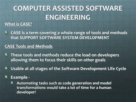 Ppt Case Tools And Their Effect On Software Quality Powerpoint