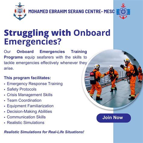 Learn Emergency Skills With Onboard Emergencies Mohamed Ebrahim Serang Centre Mesc Valsad