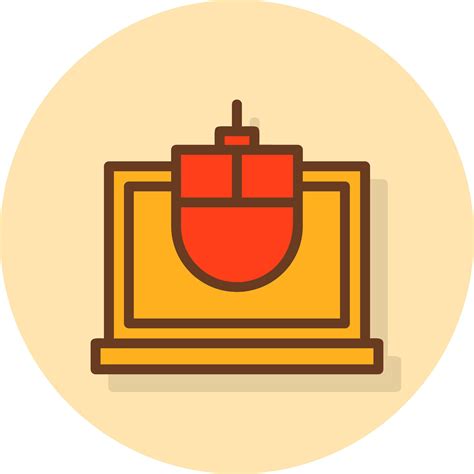 Mouse Filled Shadow Cirlce Icon 40954385 Vector Art At Vecteezy