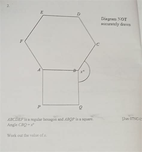 Solved Diagram Not Accurately Drawn Abcdef Is A Regular Hexagon And