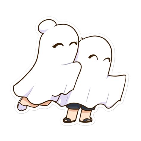 Ghost Hug Sticker Pibubear
