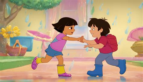 Dora And Liam Wearing Rain Boots Slow Dancing By Aksioakls On Deviantart