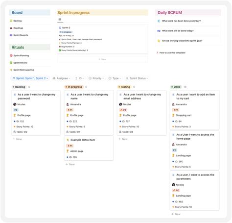 Scrum Template For Notion Jira Alternative