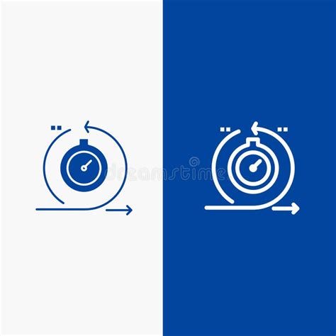 agile cycle development fast iteration line and glyph solid icon