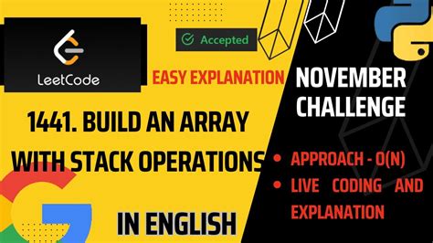 1441 Build An Array With Stack Operations Medium Python Tc On