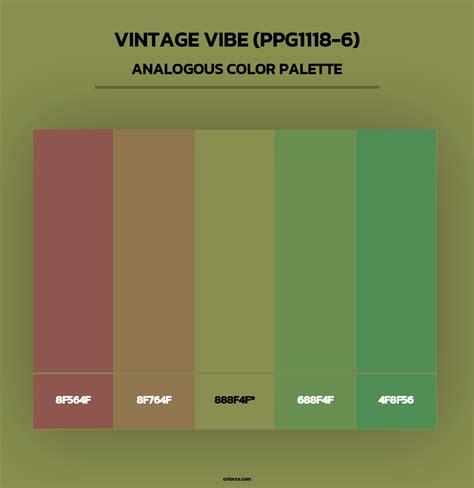 Ppg Paints Vintage Vibe Ppg1118 6 Paint Coordinating Colors And