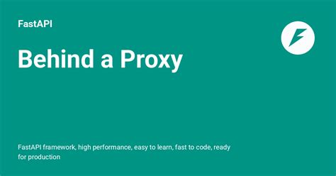 behind a proxy fastapi
