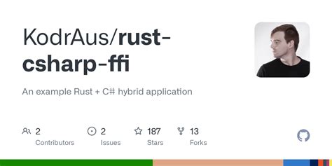 Github Kodrausrust Csharp Ffi An Example Rust C Hybrid Application
