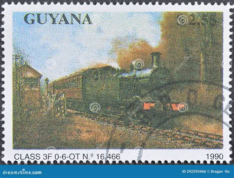 Cancelled Postage Stamp Printed By Guyana That Shows Class 3f