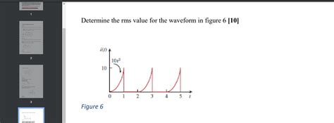 Solved Determine The Rms Value For The Waveform In Figure Chegg
