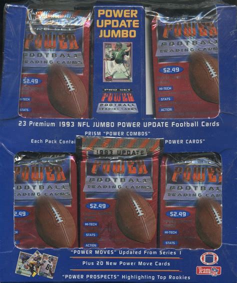 1993 Pro Set Power Update Football Jumbo Box Da Card World