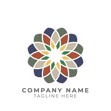 Premium Vector Traditional Floral Pattern Logo Design