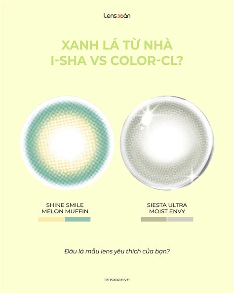 So Sánh 2 Màu Kính áp Tròng Tone Xanh Lá Melon Muffin Và Envy Green