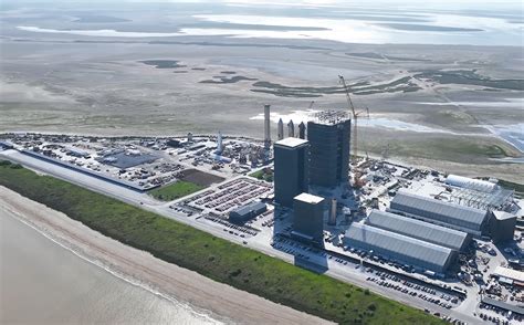 An Aerial View Of Spacexs Starbase Facility Outside Of Brownsville
