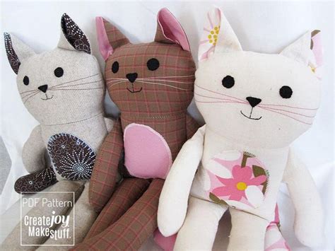 13 Cat Doll Sewing Pattern And Tutorial Pdf Printable Etsy Sewing