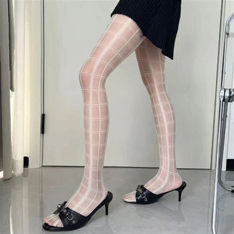 Grid Pattern Sheer Tights Boogzel Clothing Boogzel Clothing