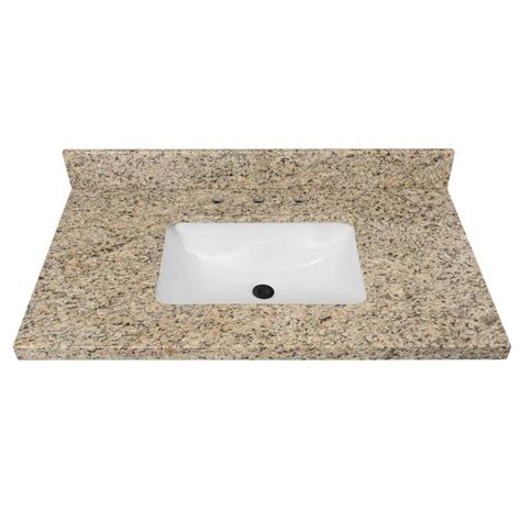 Home Decorators Collection 37 In W X 22 In D Granite White Rectangular