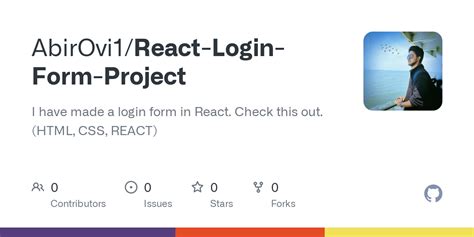 Github Abirovi React Login Form Project I Have Made A Login Form In React Check This Out