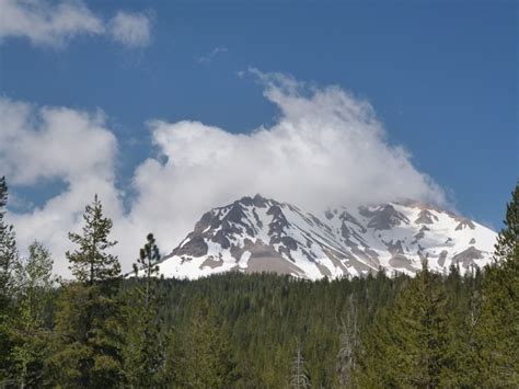 Mt Lassen California Clouds Lifting